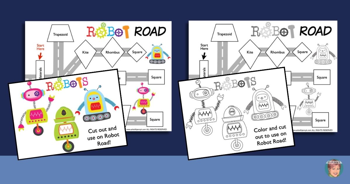 Project Based Learning: Quadrilateral Robots | Art With Jenny K.