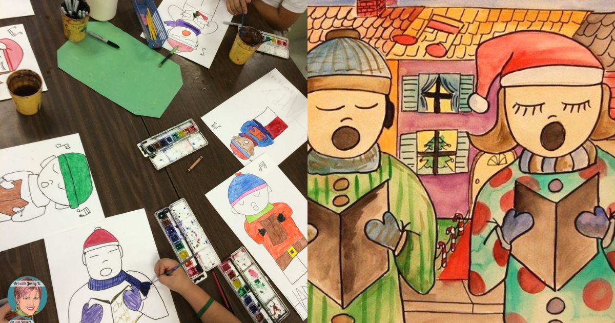 Contemporary and fun Christmas Art Projects for your Classroom!