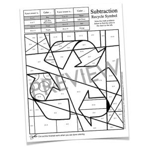 Earth Day Math Fact Coloring Sheets - Art With Jenny K.
