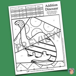 Dinosaur Math Coloring Pages - Art With Jenny K.