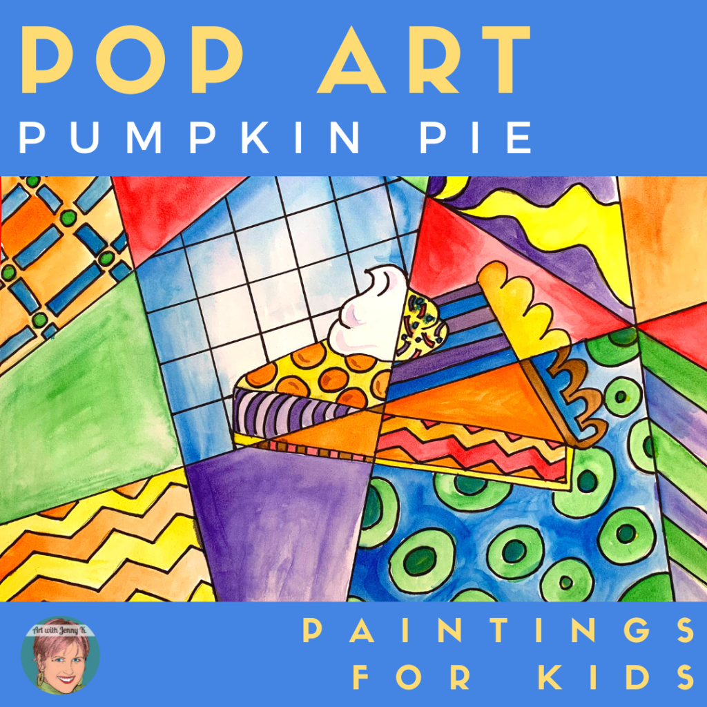 Pop Art Pumpkin Pie Paintings For Kids - Art With Jenny K.