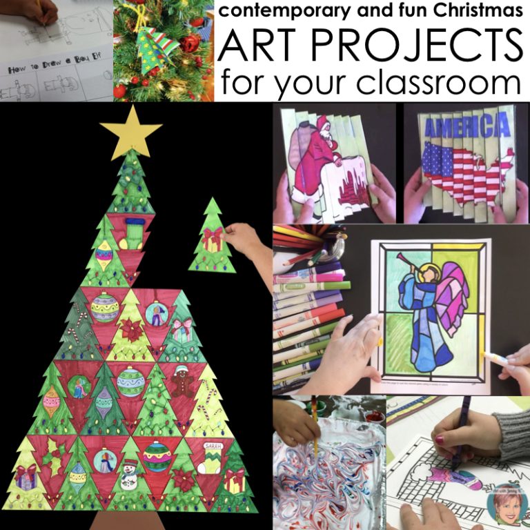 Contemporary and fun Christmas Art Projects for your Classroom!